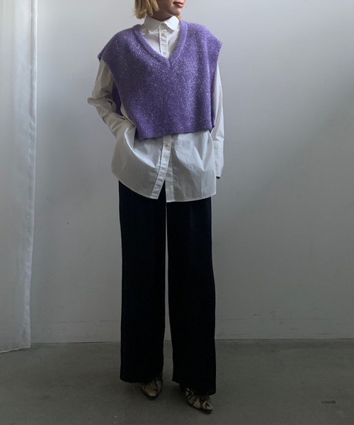 AMERI（アメリ）の「SHIRRING SHOULDER OVER SHIRT（シャツ/ブラウス）」 - WEAR