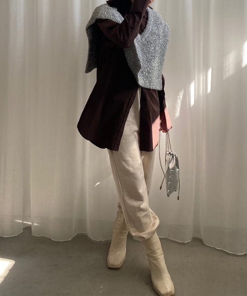 AMERI（アメリ）の「SHIRRING SHOULDER OVER SHIRT（シャツ/ブラウス）」 - WEAR