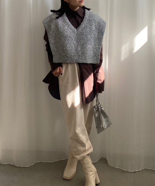 AMERI（アメリ）の「SHIRRING SHOULDER OVER SHIRT（シャツ/ブラウス）」 - WEAR