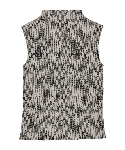 AMERI（アメリ）の「GEOMETRIC PATTERN SHIRRING TOP（ニット/セーター）」 - WEAR