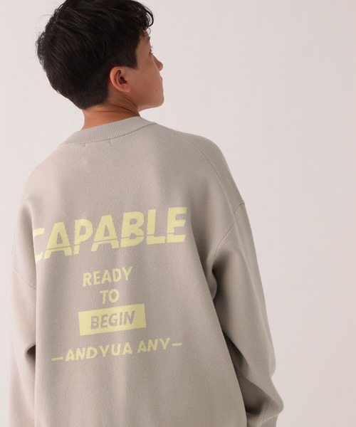 GLOBAL WORK（グローバルワーク）の「メルティバックロゴニット/AND YUA ANY/906282（ニット/セーター）」 - WEAR