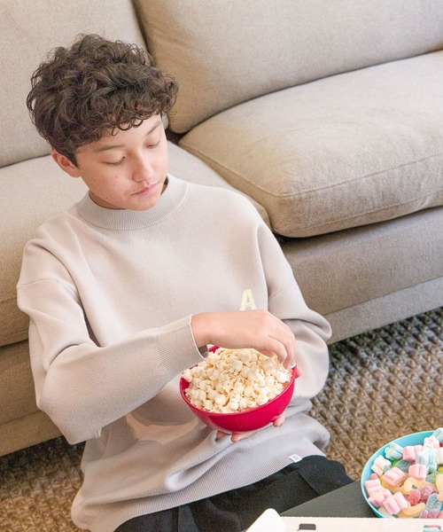 GLOBAL WORK（グローバルワーク）の「メルティバックロゴニット/AND YUA ANY/906282（ニット/セーター）」 - WEAR