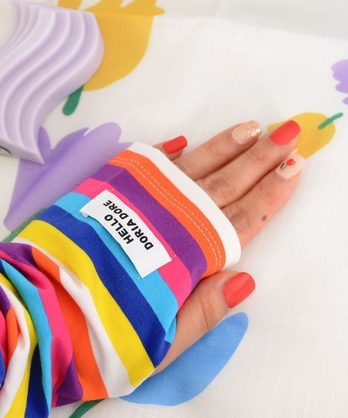 VIBGYOR Women（ヴィブジョー ウィメン）の「【urge select】ボーダーデザイン アームウォーマー【UV対策/冷房対策 ...