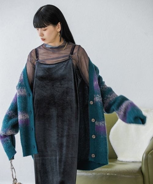 JEANASIS（ジーナシス）の「Iラインベロアキャミワンピース/162326（ワンピース）」 - WEAR