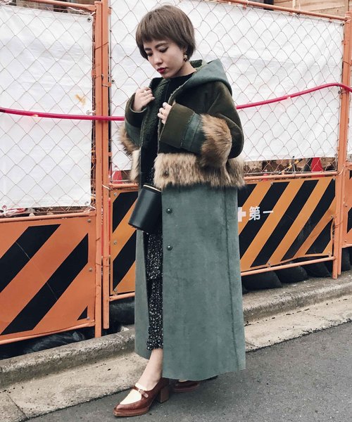 AMERI（アメリ）の「FUR DOCKING MOUTON COAT（ムートンコート）」 - WEAR
