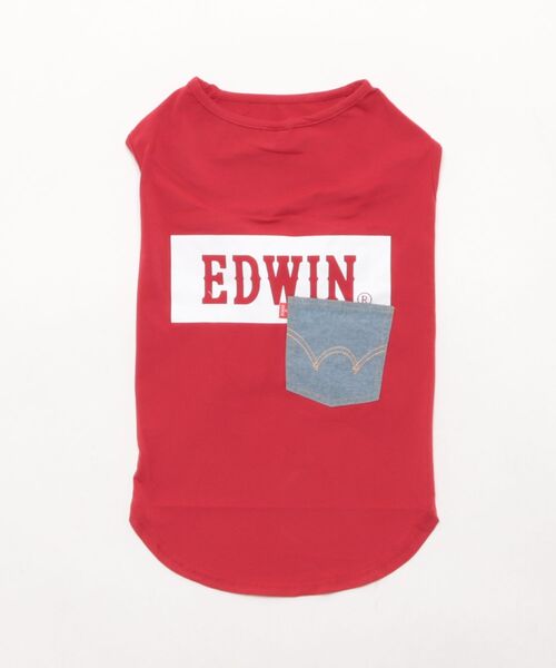 EDWIN（エドウィン）の「EDWIN/デニムポケットボックスロゴタンクトップ大型犬（ペットウェア）」 - WEAR