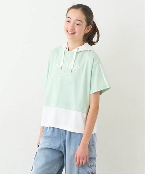 2WAYフェイクレイヤードパーカ（Tシャツ/カットソー）｜pom ponette junior（ポンポネットジュニア）のファッション通販 - ZOZOTOWN