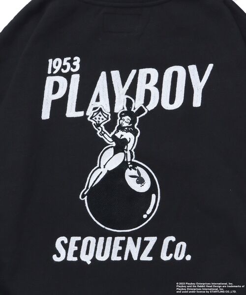 PLAYBOY（プレイボーイ）の「【SEQUENZ】 PLAYBOY BUNNY EMB CN / プレイボーイ ピンボール バニー 刺繍 クルーネック スウェット（スウェット）」 - WEAR