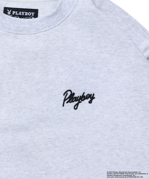 PLAYBOY（プレイボーイ）の「【SEQUENZ】 PLAYBOY BUNNY EMB CN / プレイボーイ ピンボール バニー 刺繍 クルーネック スウェット（スウェット）」 - WEAR
