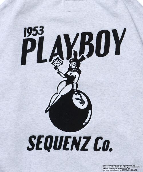 PLAYBOY（プレイボーイ）の「【SEQUENZ】 PLAYBOY BUNNY EMB CN / プレイボーイ ピンボール バニー 刺繍 クルーネック スウェット（スウェット）」 - WEAR