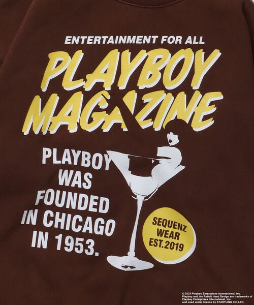 PLAYBOY（プレイボーイ）の「【SEQUENZ】 PLAYBOY VINTAGE MAGCOVER CN / プレイボーイ ロック バニー バイオウォッシュ ヴィンテージ クルーネック ...