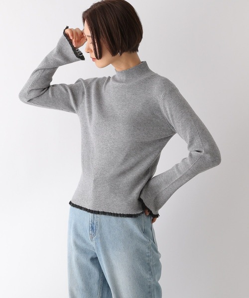 LEPSIM（レプシィム）の「12ゲージ配色フリルプルオーバー 153032（ニット/セーター）」 - WEAR