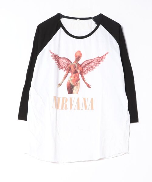 【セール】【THRIFTY LOOK】'NIRVANA' TRIANGLE IN UTERO BASE BALL TEE tl24s043（T ...