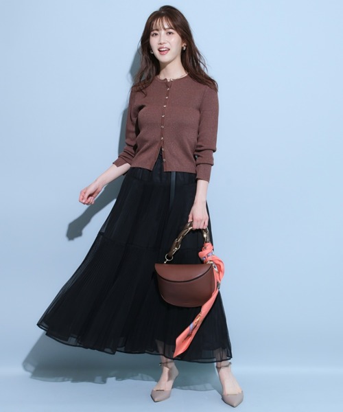 JUSGLITTY（ジャスグリッティー）の「ベルト付ティアードプリーツスカート（スカート）」 - WEAR