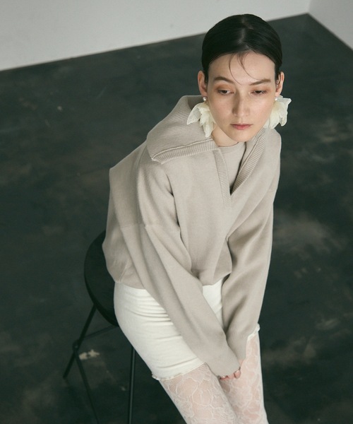 【セール/ブランド古着】Vネックニット（ニット/セーター）｜Lutim by u（ルチバイユー）のファッション通販 - ZOZOUSED