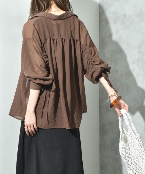 INTERPLANET（インタープラネット）の「Eボイルヨークギャザー袖ドロストシャツ（シャツ/ブラウス）」 - WEAR