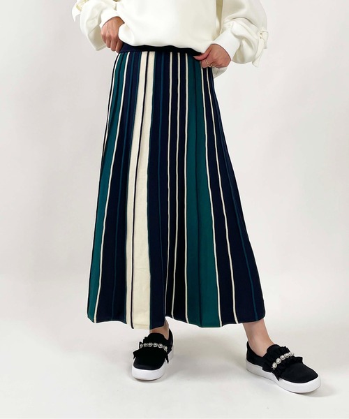 PICCIN（ピッチン）の「【WEB限定】配色プリーツスカート（スカート）」 - WEAR