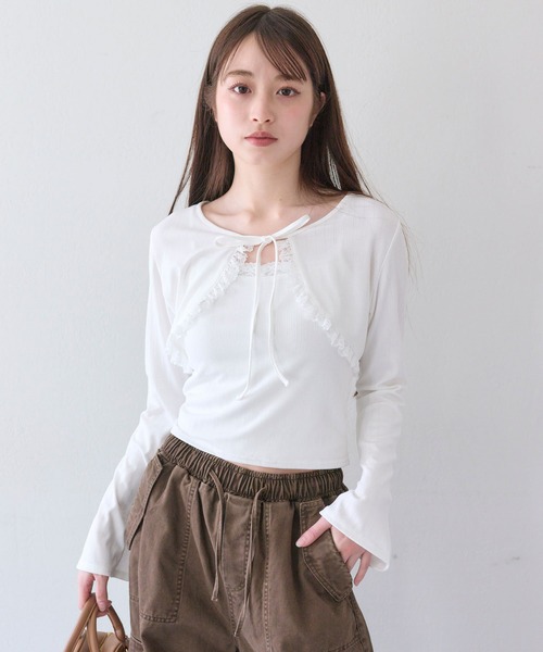 【セール】【セットアイテム】レースフリルボレロセット（アンサンブル）｜OLIVE des OLIVE（オリーブデオリーブ）のファッション通販 - ZOZOTOWN