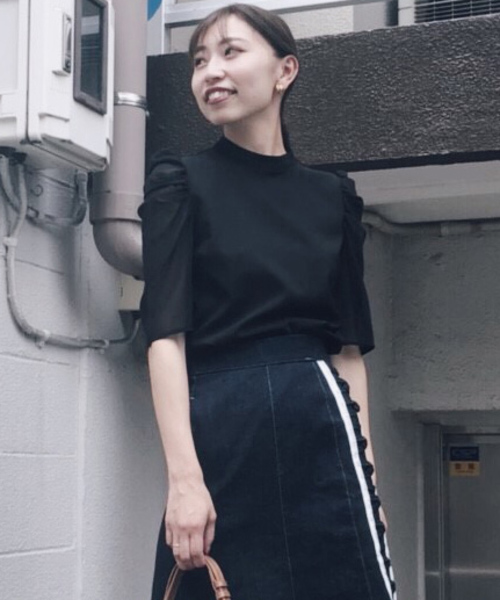 AMERI（アメリ）の「POWER SHOULDER EASY TOP（Tシャツ/カットソー）」 - WEAR