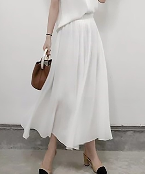 SETUP7（セットアップセブン）の「【SETUP7】ハイウエストドレープワイドパンツ KNF（その他パンツ）」 - WEAR