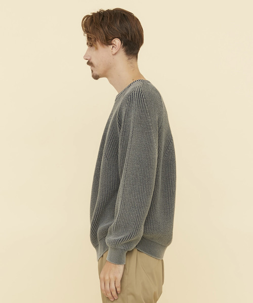 BATONER（バトナー）の「【BATONER】SIGNATURE FADED COLOR CREW NECK/シグネチャーフェイデッドカラークルーネック/BN-20SM-005（ニット ...