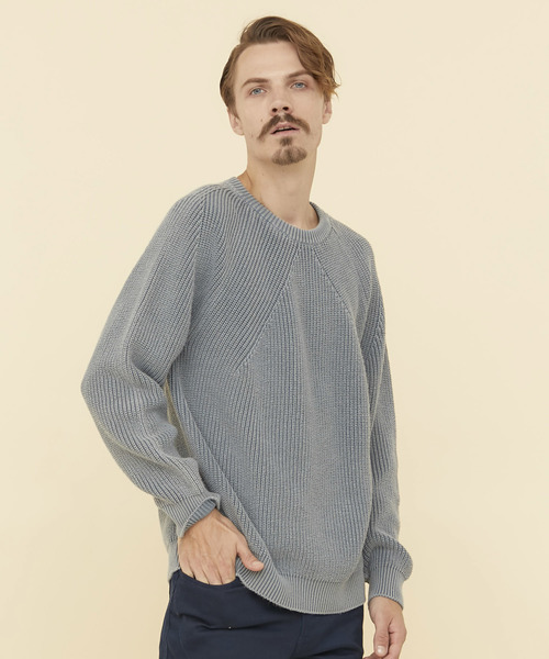 BATONER（バトナー）の「【BATONER】SIGNATURE FADED COLOR CREW NECK/シグネチャーフェイデッドカラークルーネック/BN-20SM-005（ニット ...