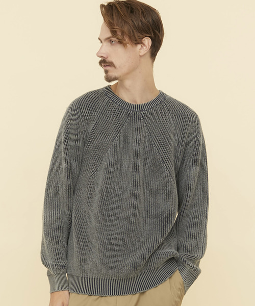 BATONER（バトナー）の「【BATONER】SIGNATURE FADED COLOR CREW NECK/シグネチャーフェイデッドカラークルーネック/BN-20SM-005（ニット ...