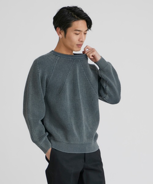 BATONER（バトナー）の「【BATONER】SIGNATURE FADED COLOR CREW NECK/シグネチャーフェイデッドカラークルーネック/BN-20SM-005（ニット ...
