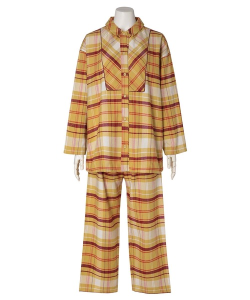 キッドブルー -25ネルチェック -長袖パジャマ -KNCK544 -kidblue