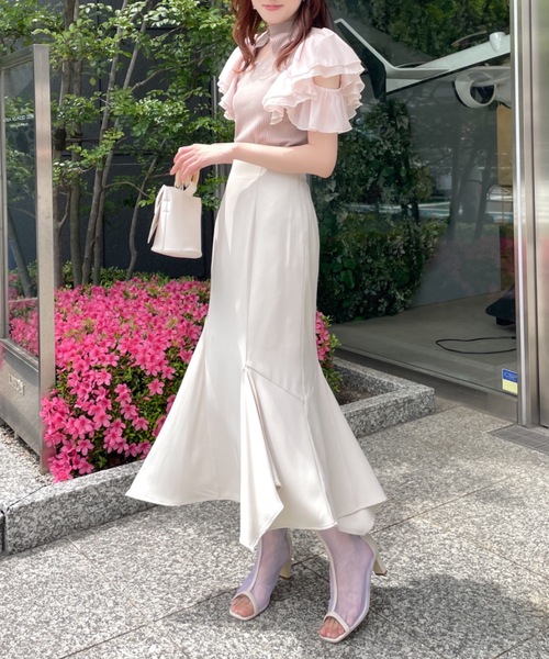 NOMAE（ノーマエ）の「シアーフリルスリーブ2wayトップス（Tシャツ/カットソー）」 - WEAR