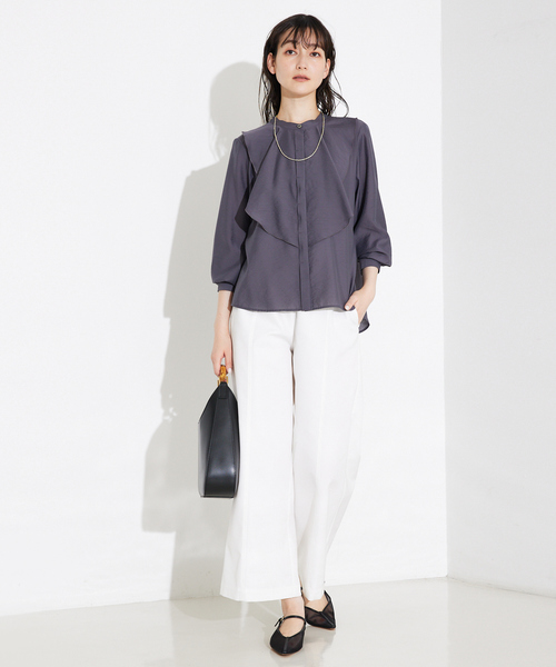 セール】撥水ツイルワイドパンツ/夏服（その他パンツ）｜qualite