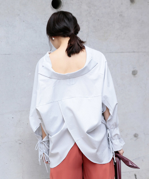 AMERI（アメリ）の「SLIT SLEEVE OPEN SHIRT（シャツ・ブラウス）」 - WEAR