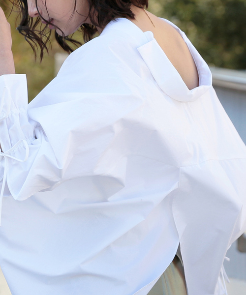 AMERI（アメリ）の「SLIT SLEEVE OPEN SHIRT（シャツ・ブラウス）」 - WEAR