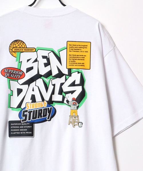 BEN DAVIS（ベンデイビス）の「BEN DAVIS/ベンデイビス OVERLAP TEE/オーバーサイズ グラフィティー ワンポイント ...