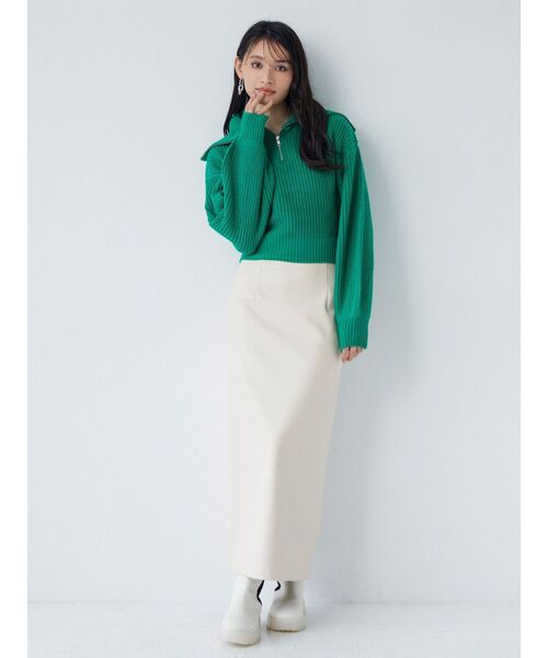 MURUA（ムルーア）の「ZIPショートニット【WEB限定ジップニット】（ニット/セーター）」 - WEAR