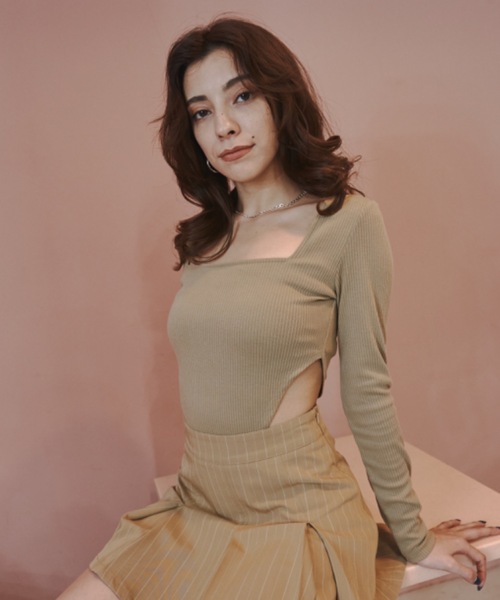 BLONDEY（ブロンディ）の「スクエアネックリブボディスーツ（その他トップス）」 - WEAR