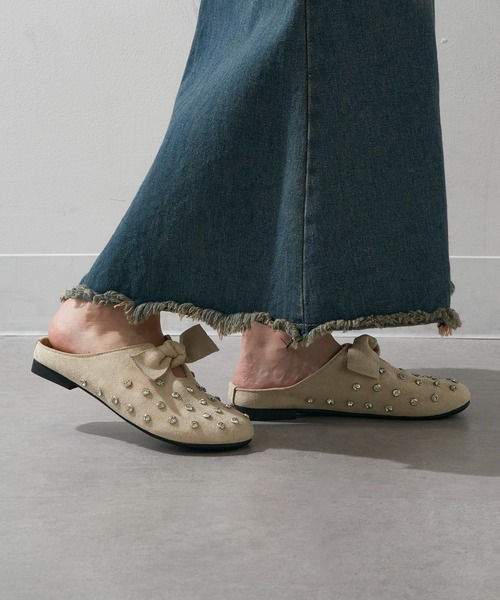 SETUP7（セットアップセブン）の「【SETUP7】リボンモチーフ スタッズサボサンダル KNF-TP（サンダル）」 - WEAR