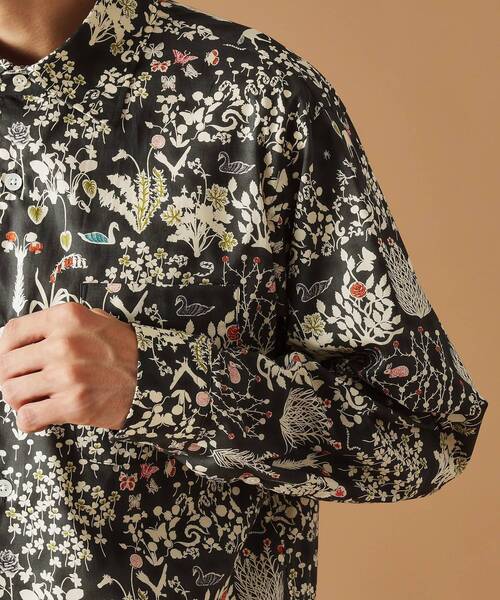 Sサイズ～】フラワープリントシャツ（シャツ/ブラウス）｜40ct＆525