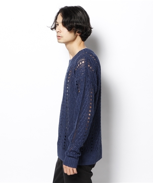 WHO'S WHO gallery（フーズフーギャラリー）の「リネンニットケーブルクルー（ニット/セーター）」 - WEAR