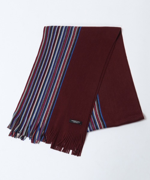 【V.FRAAS(ヴィ・フラース)】マルチストライプ＆無地柄 ラッセル編みマフラー（マフラー）｜CROWDED CLOSET（クラウデッド ...