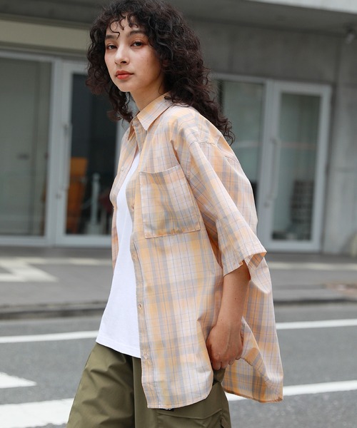 【セール】ブロードチェックリラックスレギュラー半袖カラーシャツ（シャツ/ブラウス）｜MSG（エムエスジー）のファッション通販 - ZOZOTOWN