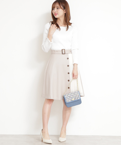 EDIT COLOGNE（エディットコロン）の「《EDIT COLOGNE》フリルエッジリブニット（ニット/セーター）」 - WEAR