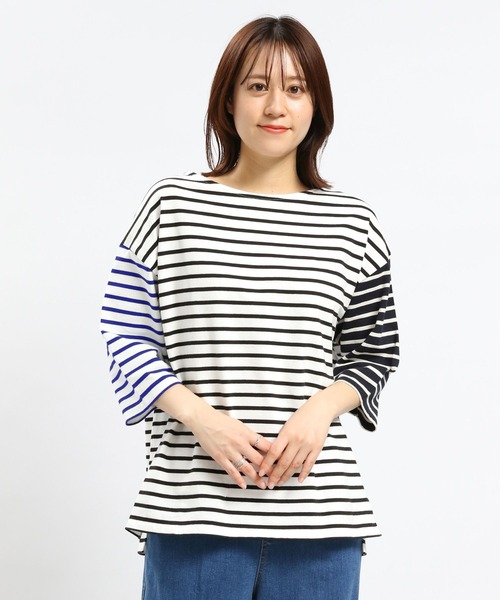 GLOBAL WORK Smile Seed Store（グローバルワーク スマイルシードストア）の「コットンボーダーTシャツ5分袖 ...
