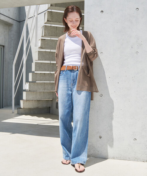 SLOBE IENA（スローブイエナ）の「ビスコースリネンボタンレスカーディガン（カーディガン/ボレロ）」 - WEAR