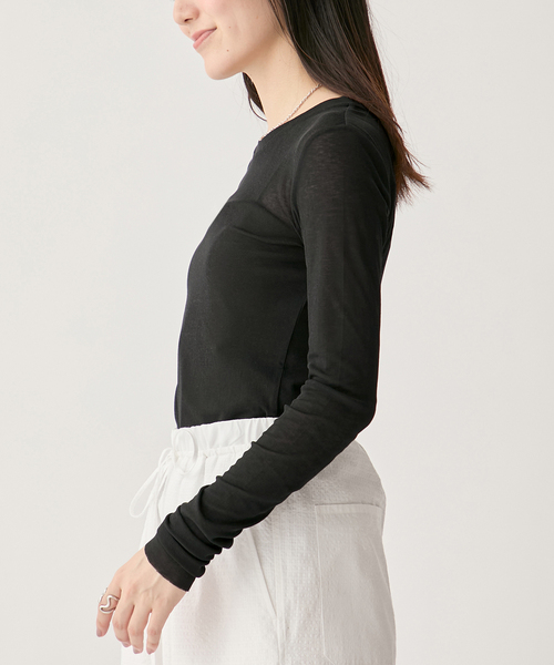 VERMEIL par iena（ヴェルメイユパーイエナ）の「TOQUE トック 別注ハイツイストフライスロングスリーブ TQ-25SS-10（Tシャツ/カットソー）」 - WEAR