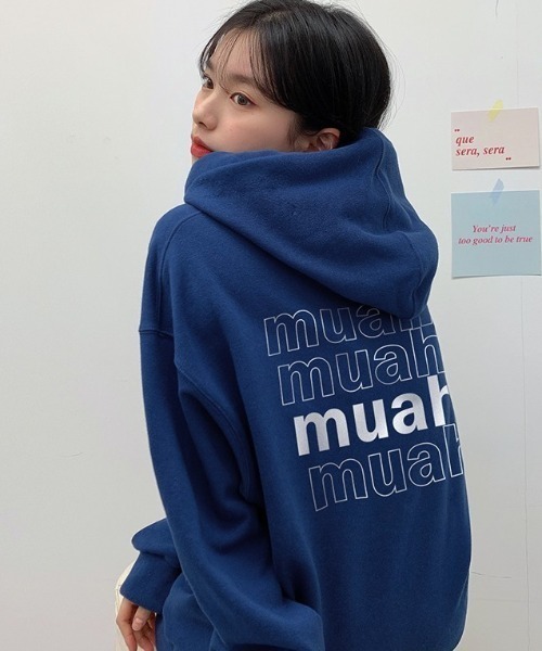 muahmuah（ムーアムーア）の「『muah muah/ムーアムーア』FOURSTEP LOGO OVERFIT HOODIE/裏毛 フォー ...