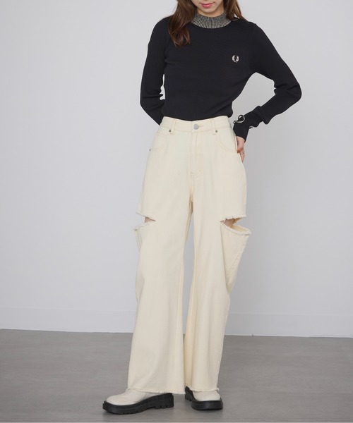 FRED PERRY（フレッドペリー）の「【FRED PERRY】Space Dye Ribbed Jumper K8102（ニット/セーター ...