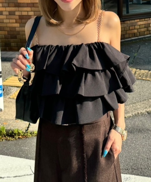 rienda（リエンダ）の「フリルツーウェイオフショルブラウス 夏服（シャツ/ブラウス）」 - WEAR