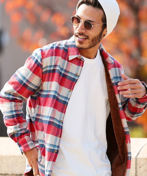 roshell（ロシェル）の「裏ボア チェックシャツ（シャツ/ブラウス）」 - WEAR