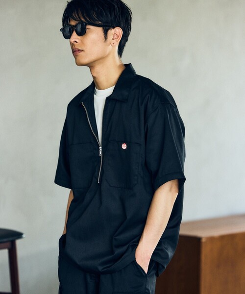RED KAP（レッドキャップ）の「RED KAP/レッドキャップ 別注 ハーフジップ ワンポイント 半袖ワークシャツ/SP H/Z SS SHIRT（シャツ/ブラウス）」 - WEAR